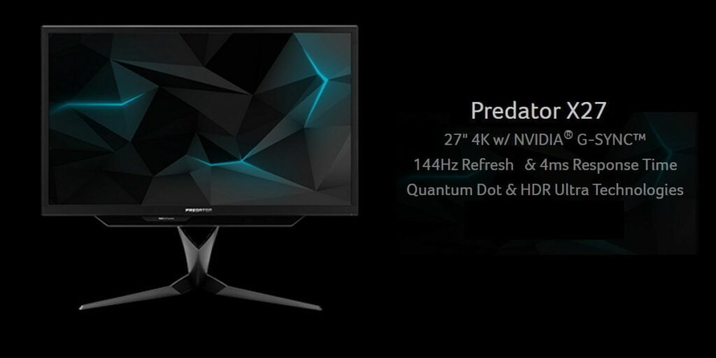 Acer 27" Predator X27 144Hz 4K/Ultra HD HDR IPS G-Sync Gaming Monitor ...