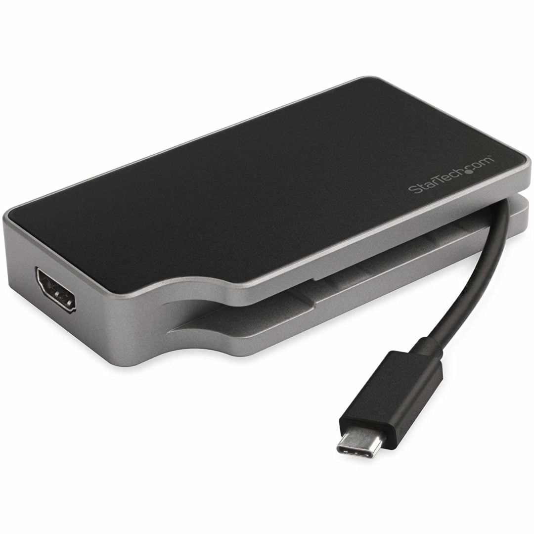 StarTech.com USB-C 4-in-1 Video Adapter & USB-C Multiport Adapter with ...