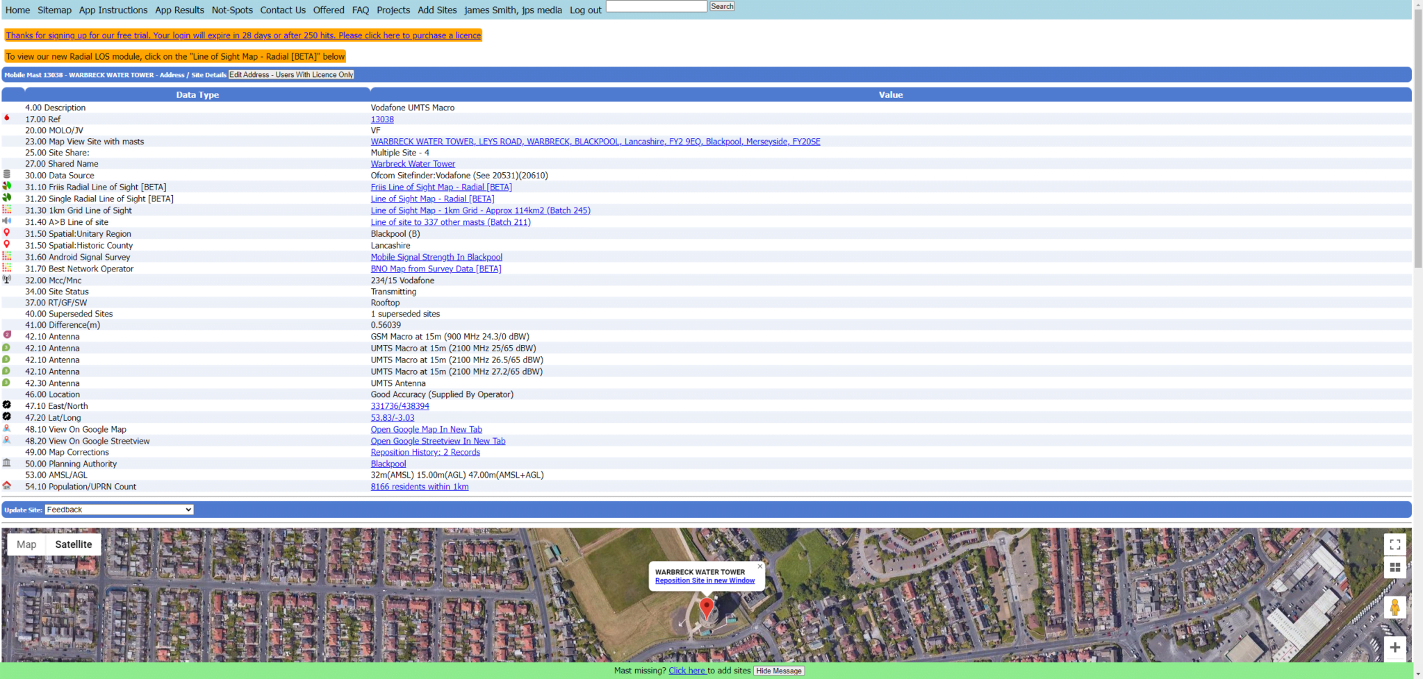 Mobile Phone Masts Near me & 4G / 5G Signal Strength Locator for Free ...