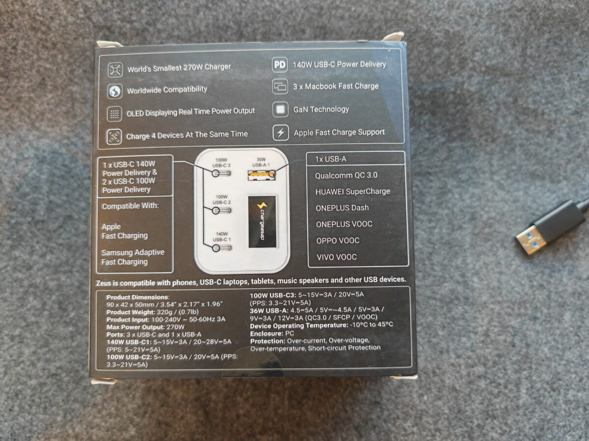 Chargeasap Zeus 270W GaN Charger Review – The best power delivery ...