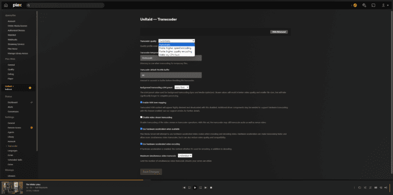 Plex Transcoding Performance Guide
