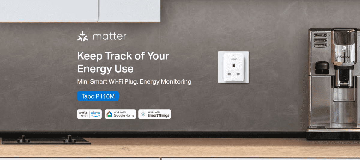 TP-Link Tapo P110M Matter-Certified Smart Plug With Energy Monitoring ...